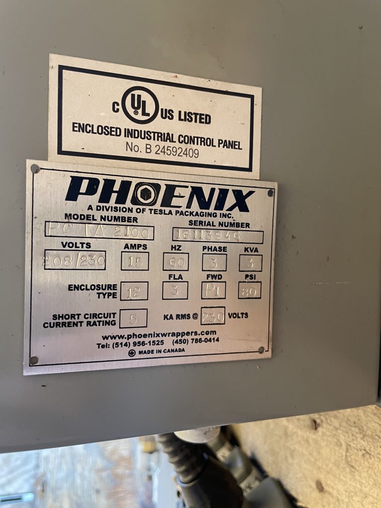 PHOENIX AUTOMATIC PALLET WRAPPER WITH CONVEYOR – Tremzaction Machinerie